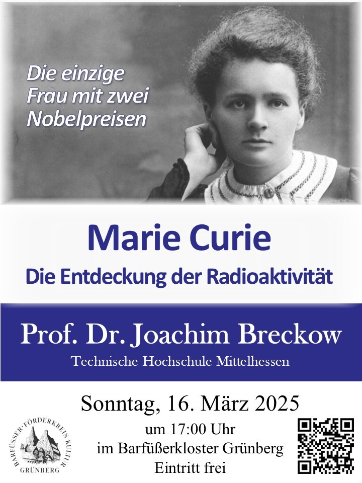 Marie Curie, Vortrag von Prof. Dr. Joachim Breckow | Stadtverwaltung ...
